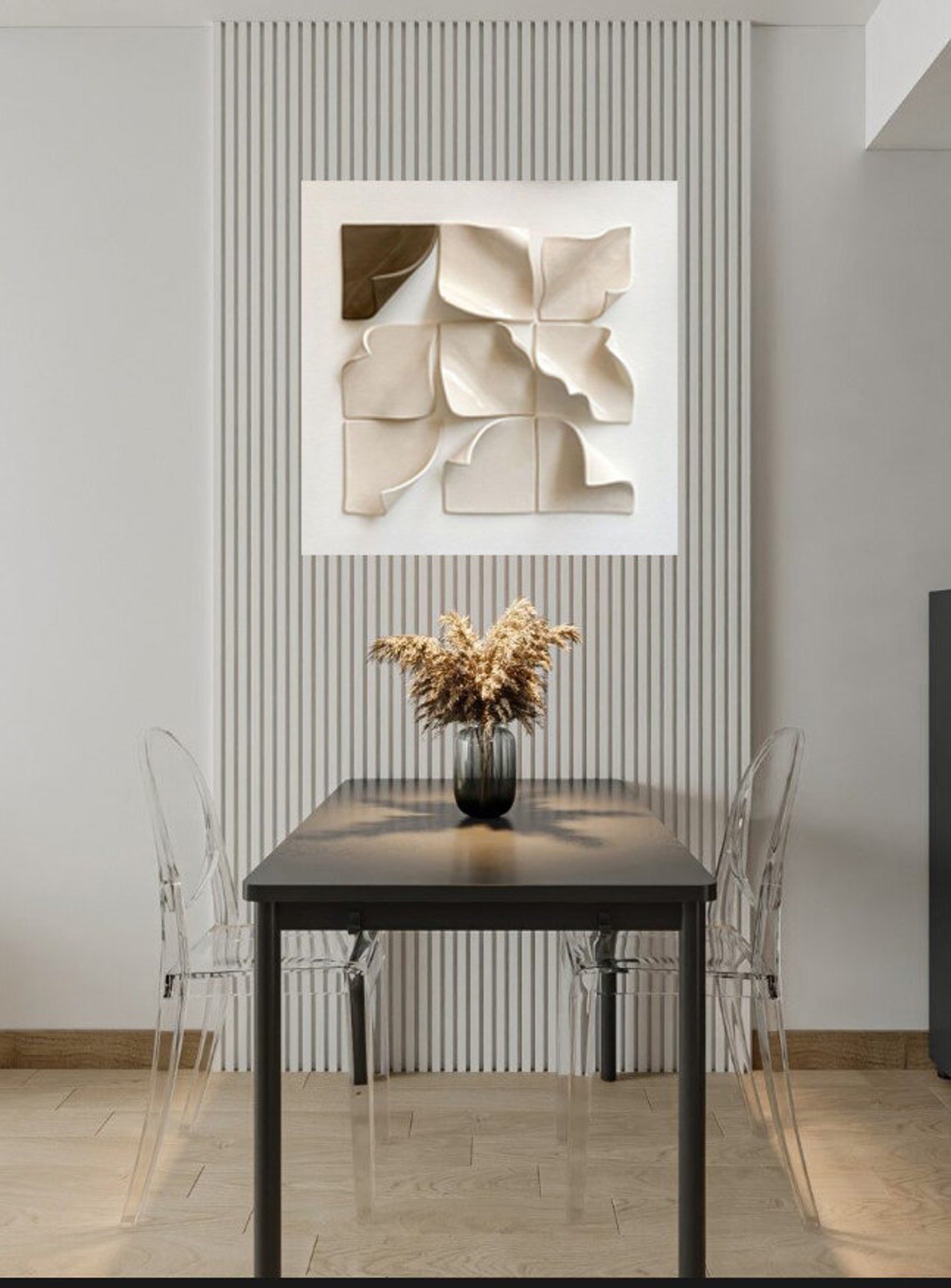 Beige 3D Textured Abstract Wall Art,beige Artwork,minimalist Abstract ...