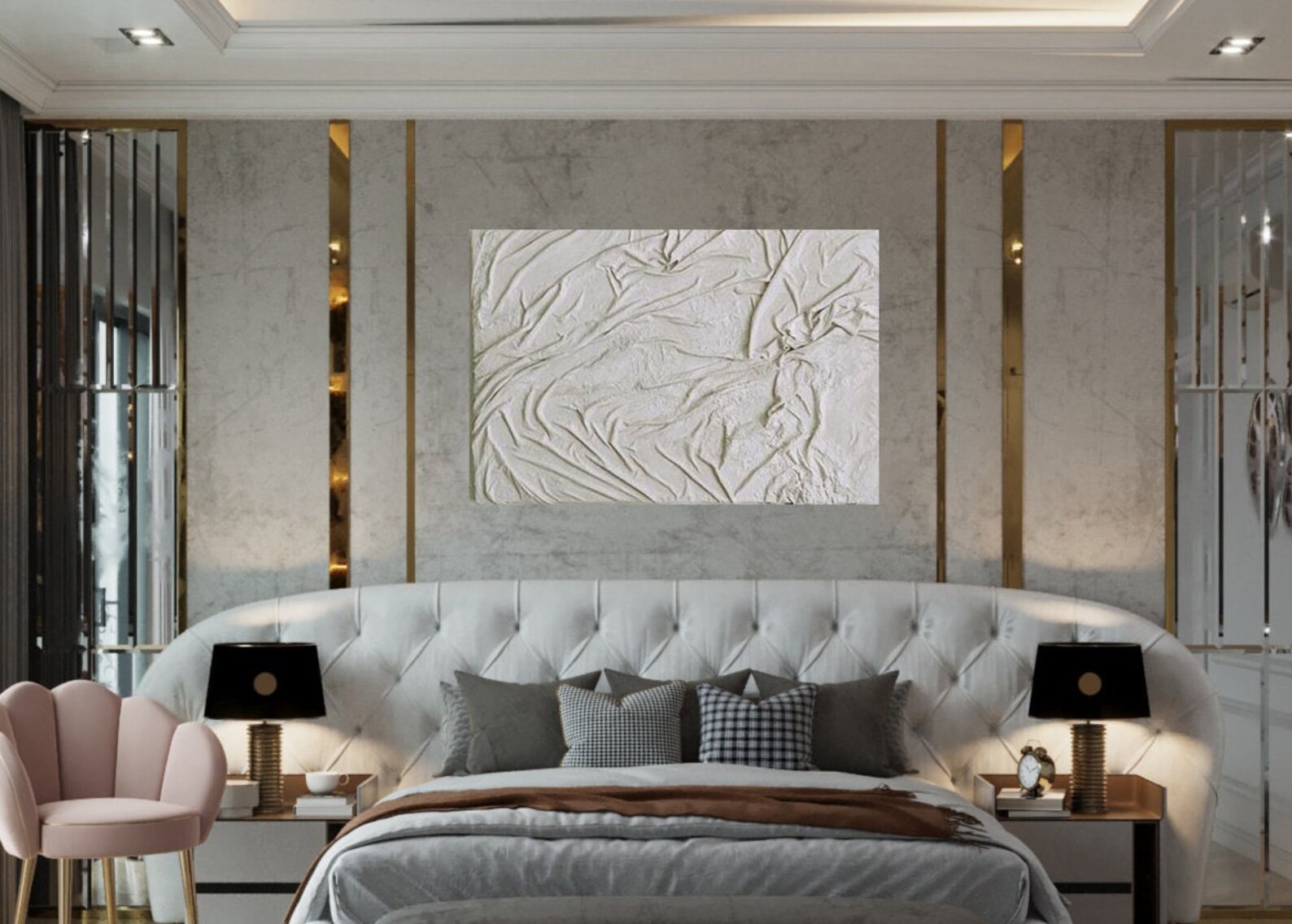 Plaster Sheet Textured Wall Art, Wall Decor, Plater Art, Relief Art ...