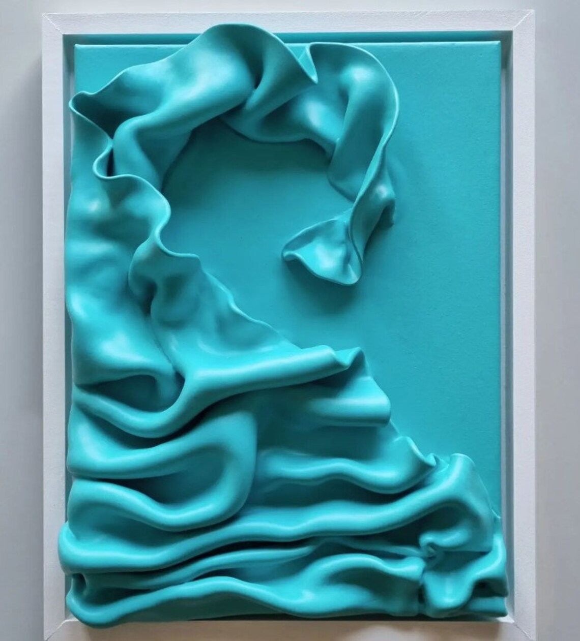 Plaster Wall Art,3d Draped Clay Effect,textured Home Decor,minimalist ...