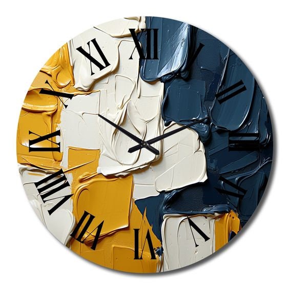 Unique Wooden Clock,personalized Wall Clock, Modern Wall Clock,colorful ...