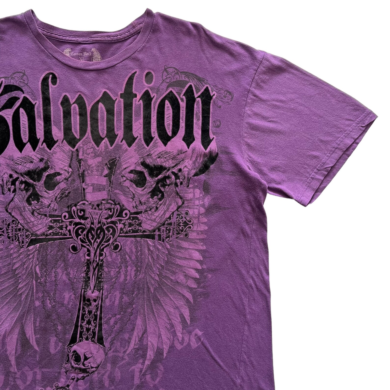 Carbon Black Skull Cross Wing Grunge Cyber Y2K Style T-shirt - Etsy