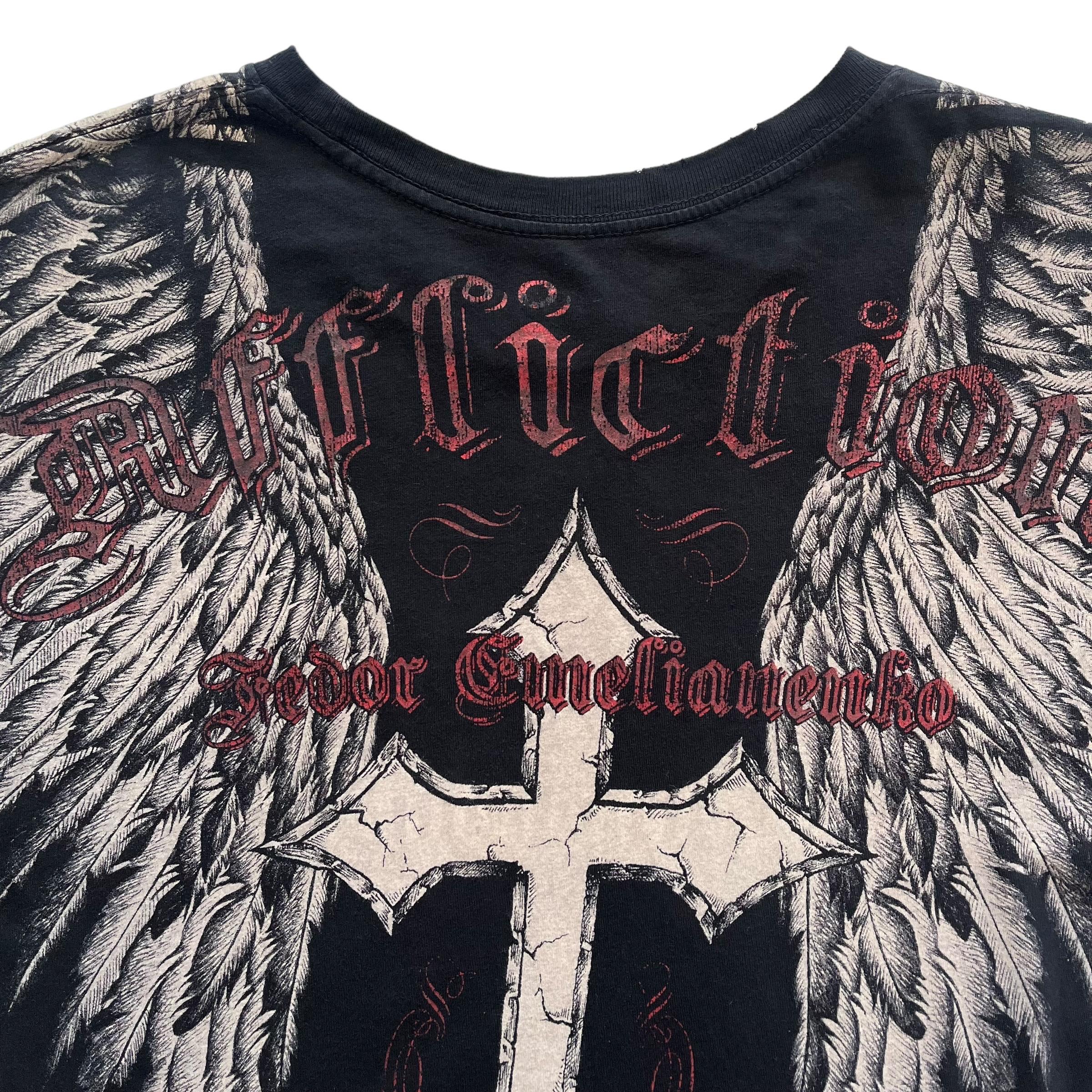Affliction Fedor Emelianenko Skull Cross Wing Signature Series Grunge ...