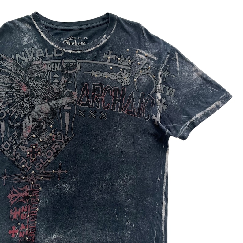 Archaic Affliction Cross Wing Grunge Cyber Y2K Style T-shirt - Etsy