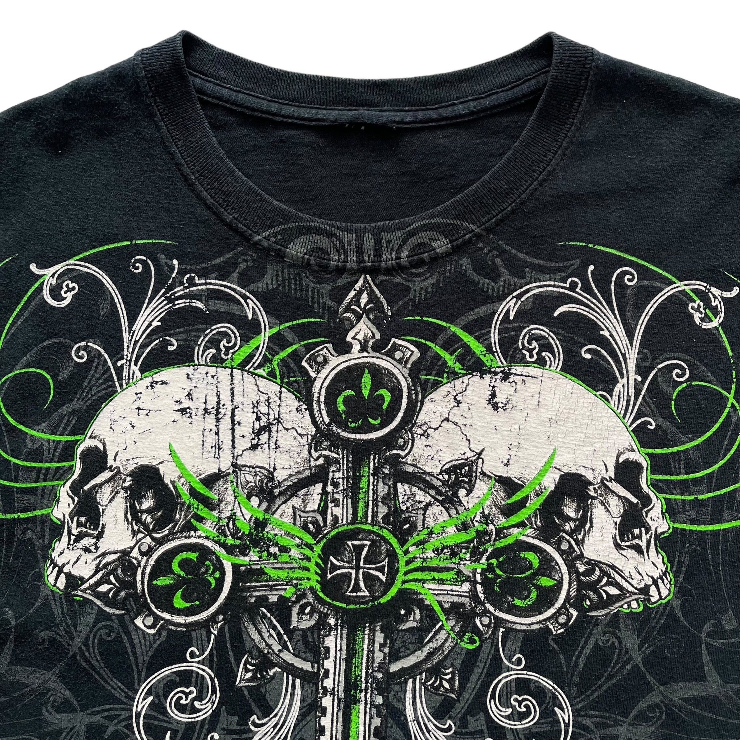 Skull Cross Grunge Cyber Y2K Style T-shirt - Etsy
