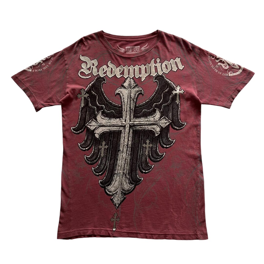 Raw State Cross Wing Grunge Cyber Y2K Style T-shirt - Etsy