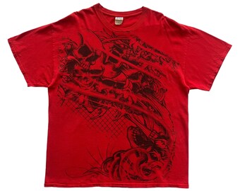 Hybrid Skull Star Grunge Cyber Y2K Style T-shirt - Etsy