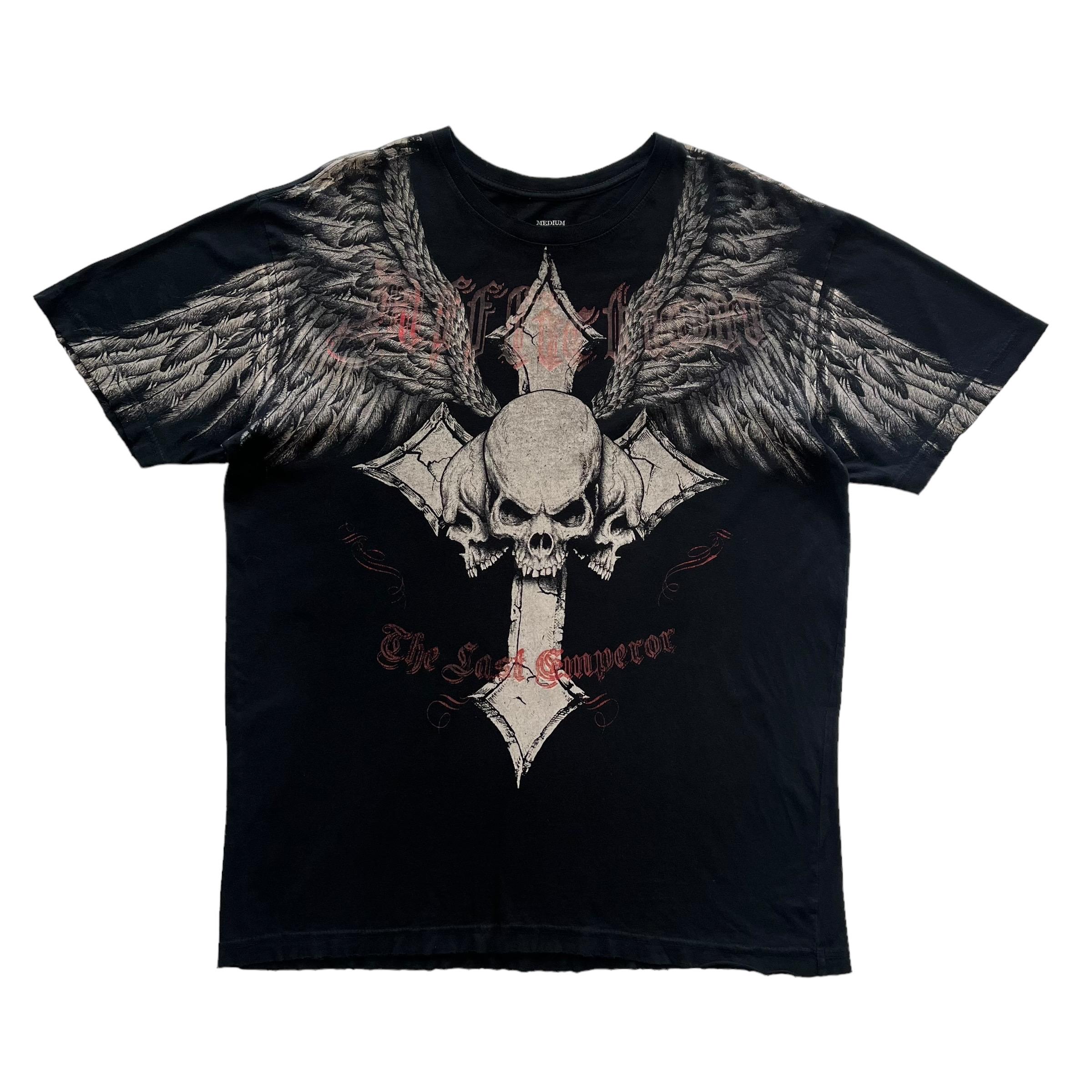 Affliction Fedor Emelianenko Skull Cross Wing Signature Series Grunge ...