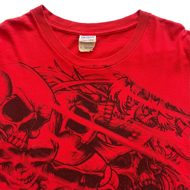 Skull Grunge Cyber Y2K Style T-shirt - Etsy