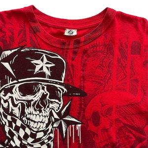 Hybrid Skull Star Grunge Cyber Y2K Style T-shirt - Etsy