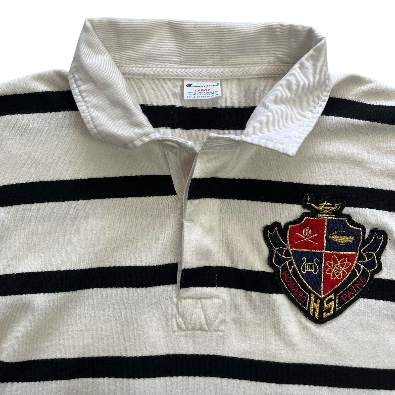 Champion Number 5 Striped Crest Logo Long Sleeve Rugby Shirt - Etsy