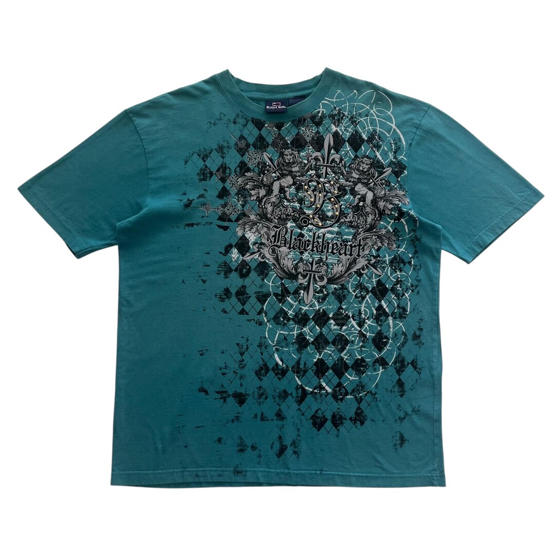 Bugle Boy Cross Blackheart Grunge Cyber Y2K Style T-shirt - Etsy