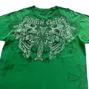MMA Elite Skull Cross Grunge Cyber Y2K Style T-shirt - Etsy