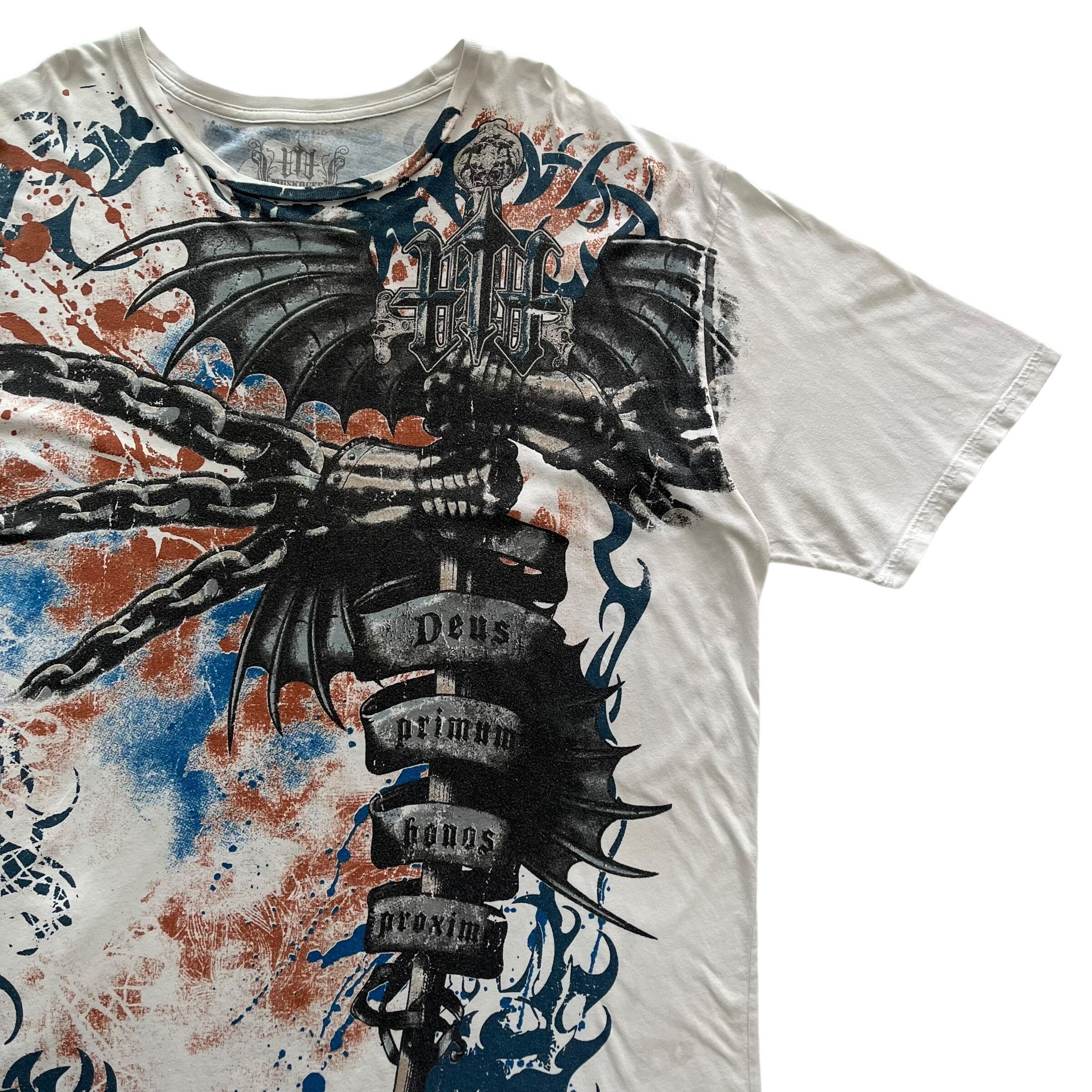 Muskogee Cross Wing Grunge Cyber Y2K Style T-shirt - Etsy