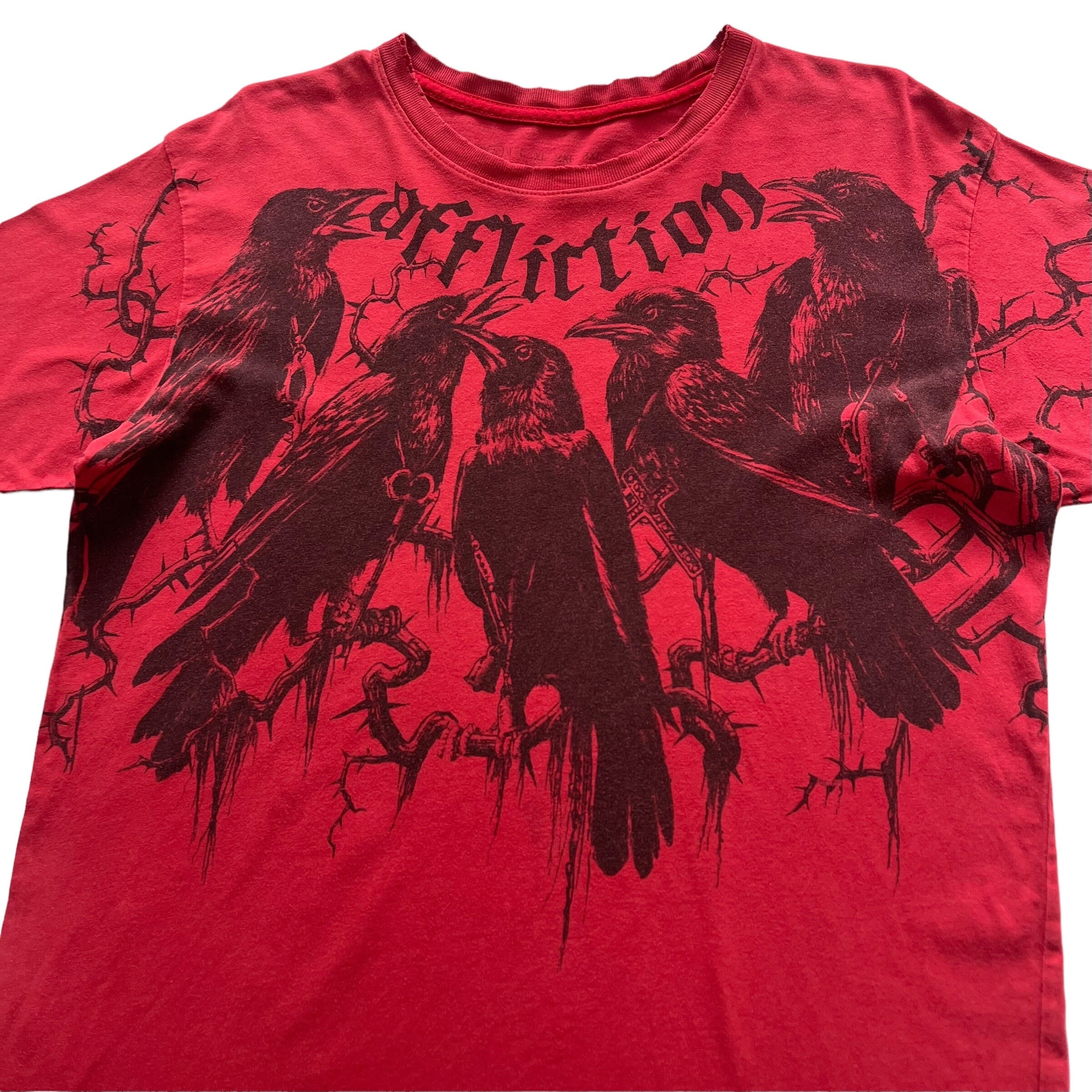 Affliction Crows Grunge Cyber Y2K Style T-shirt - Etsy