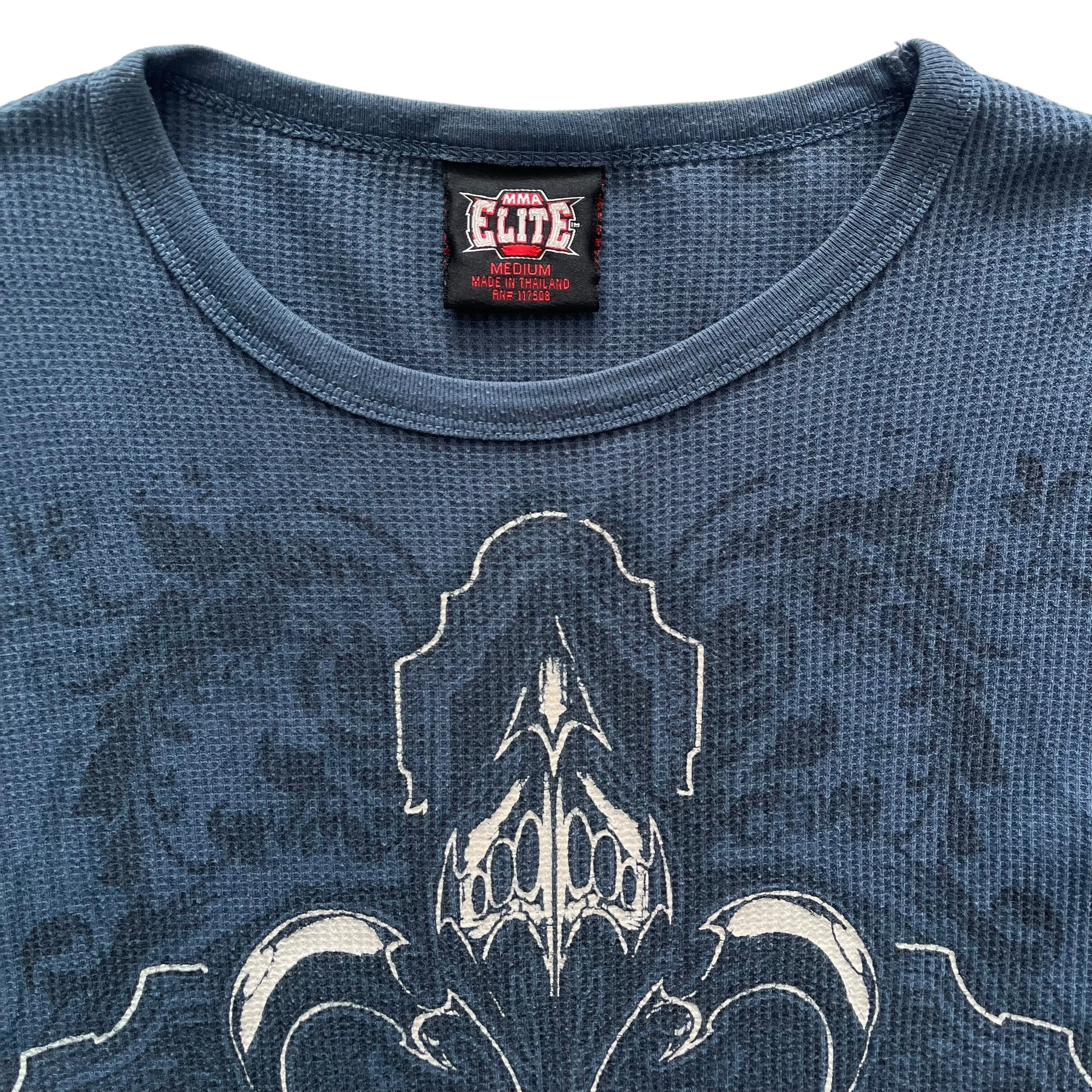 MMA Elite Skull Cross Grunge Cyber Y2K Thermal Style Long Sleeve - Etsy
