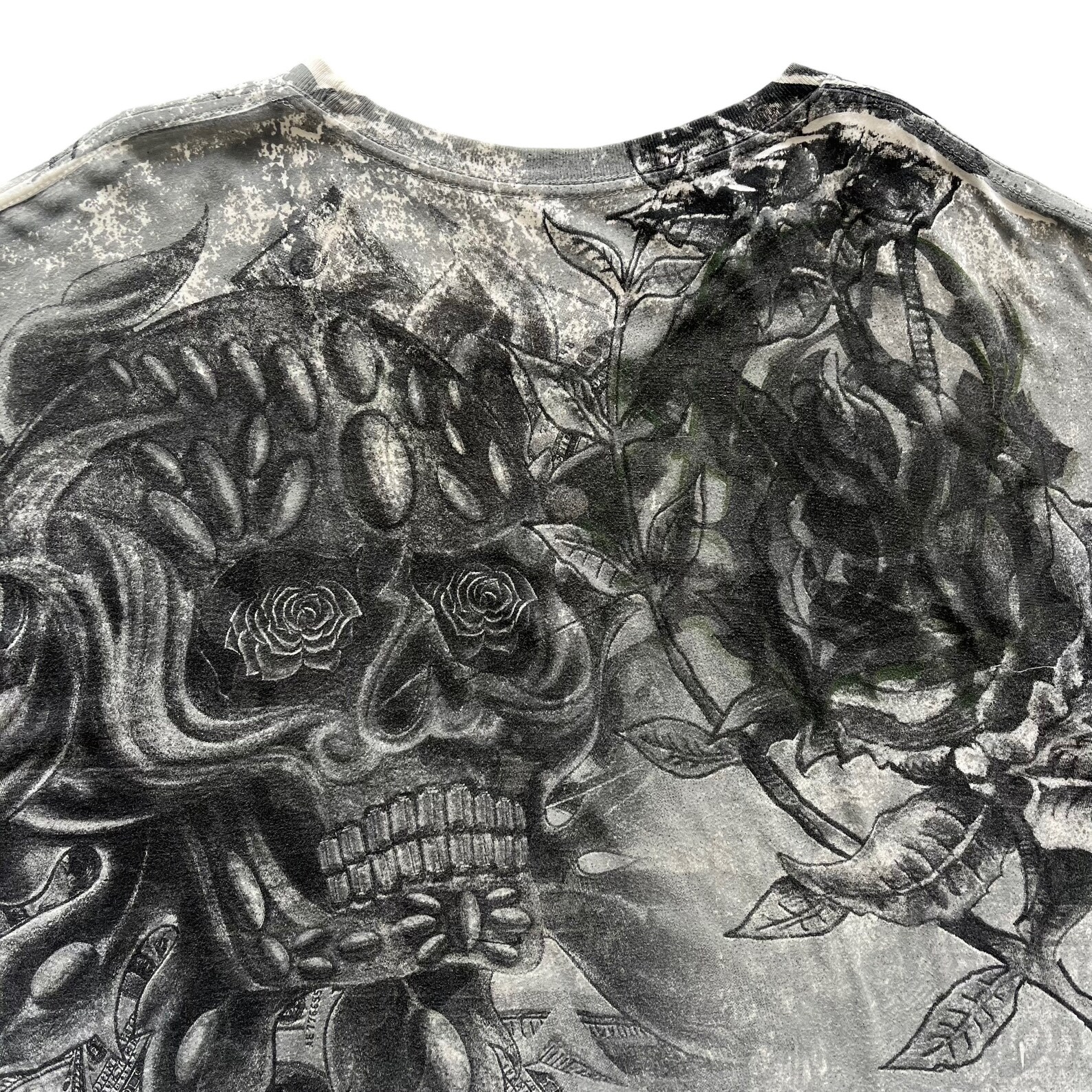 Raw State Skull Grunge Cyber Y2K Style T-shirt - Etsy