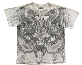 Tapout Cross Wing Grunge Cyber Y2K Style T-shirt - Etsy