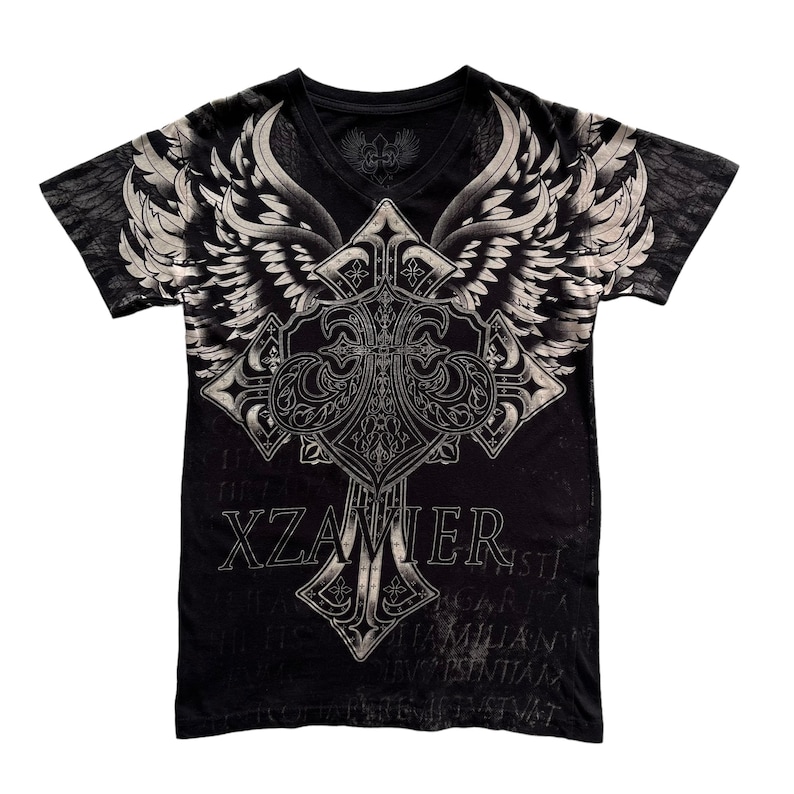 Xzavier Cross Wing Grunge Cyber Y2K Style T-shirt - Etsy