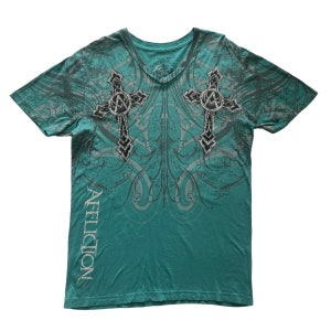 Affliction Cross Wing Grunge Cyber Y2K Style T-shirt - Etsy