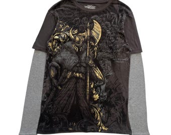 MMA Elite Cross Double Layer Grunge Cyber Y2K Style Long Sleeve - Etsy