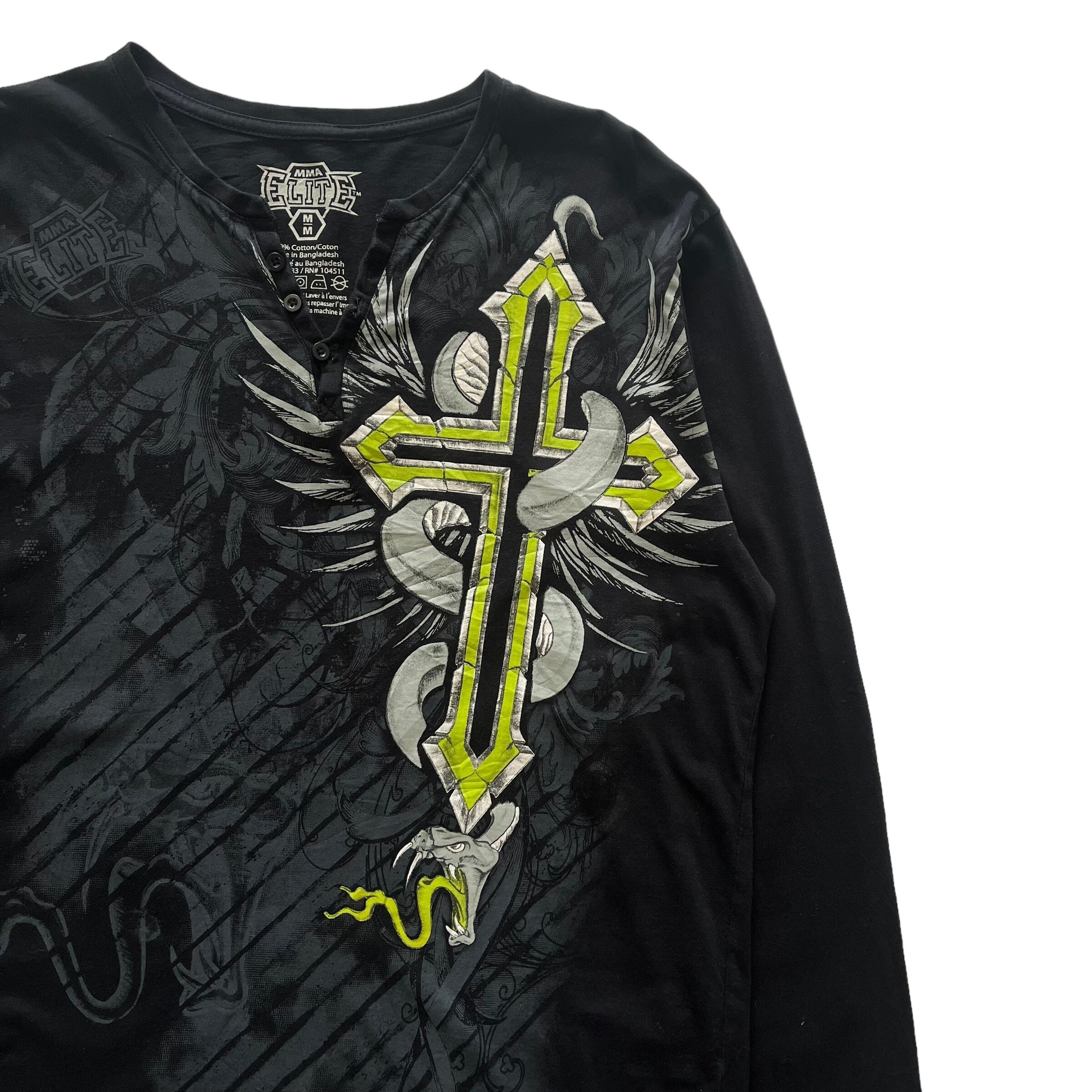 MMA Elite Cross Wing Grunge Cyber Y2K Style Long Sleeve - Etsy
