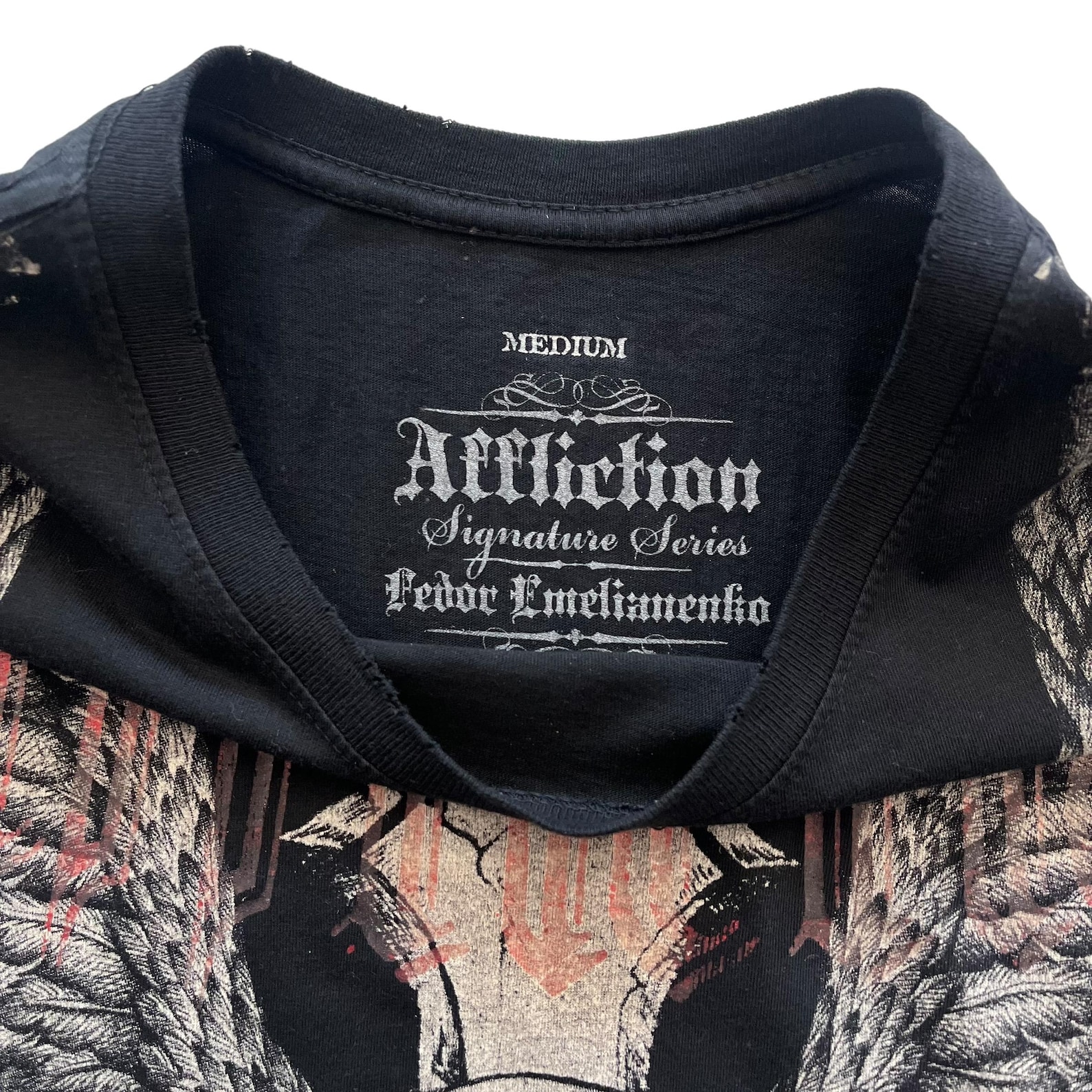 Affliction Fedor Emelianenko Skull Cross Wing Signature Series Grunge ...