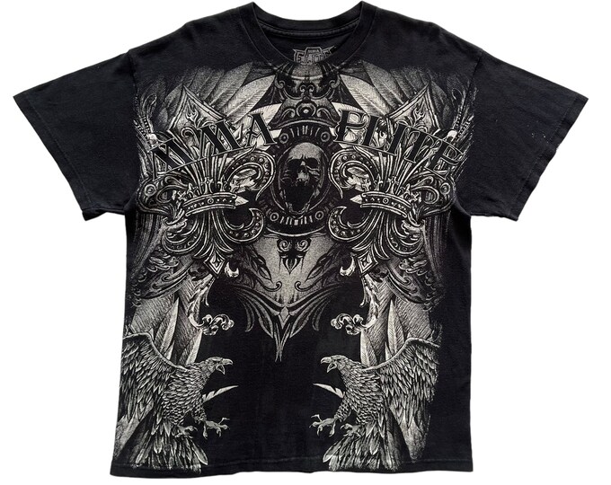 MMA Elite Skull Cross Grunge Cyber Y2K Style T-shirt - Etsy