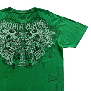 MMA Elite Skull Cross Grunge Cyber Y2K Style T-shirt - Etsy