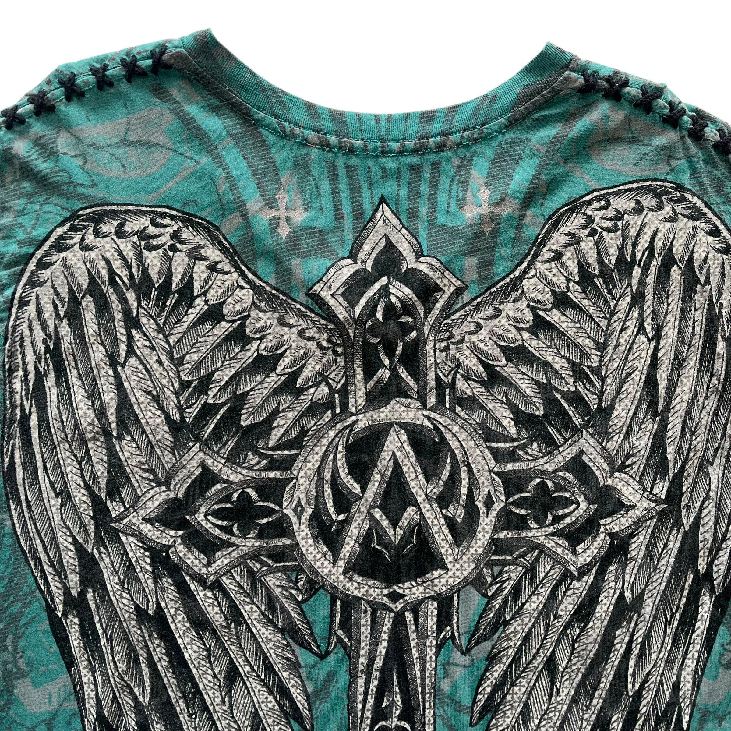 Affliction Cross Wing Grunge Cyber Y2K Style T-shirt - Etsy