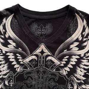Xzavier Cross Wing Grunge Cyber Y2K Style T-shirt - Etsy