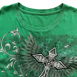 Cross Wing Grunge Cyber Y2K Style T-shirt - Etsy