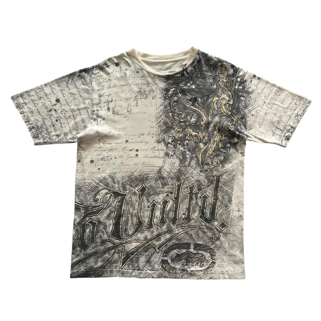 Ecko Unltd Skull Grunge Cyber Y2K Style T-shirt - Etsy