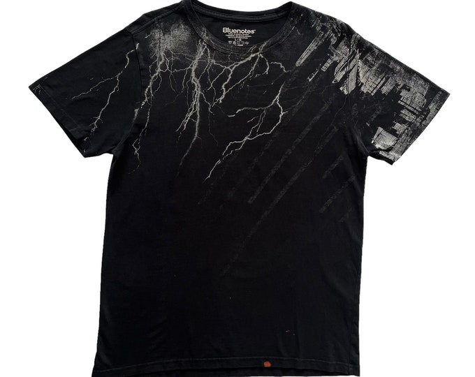 Bluenotes Thunderbolt Grunge Cyber Y2K Style T-shirt - Etsy