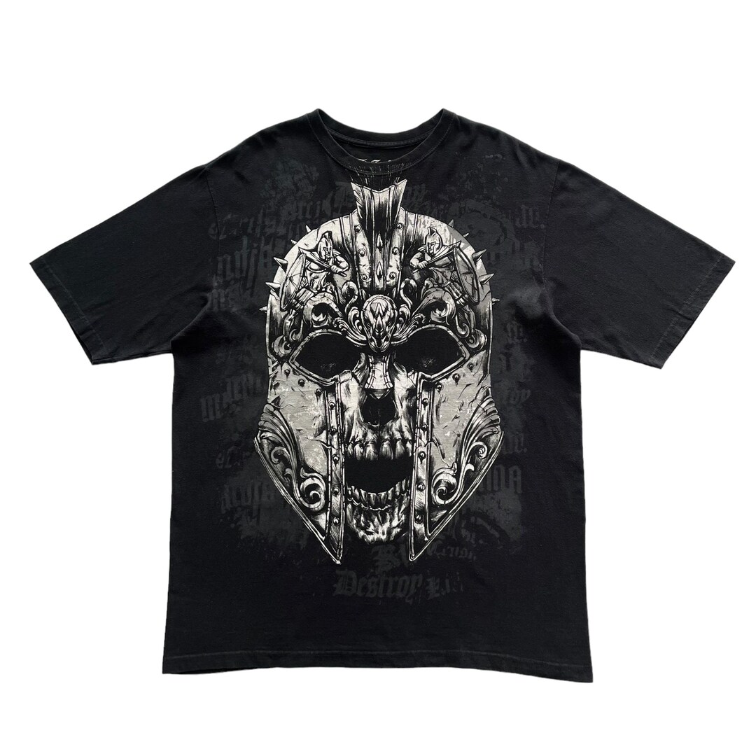 Ecko Unld Skull Grunge Cyber Y2K Style T-shirt - Etsy
