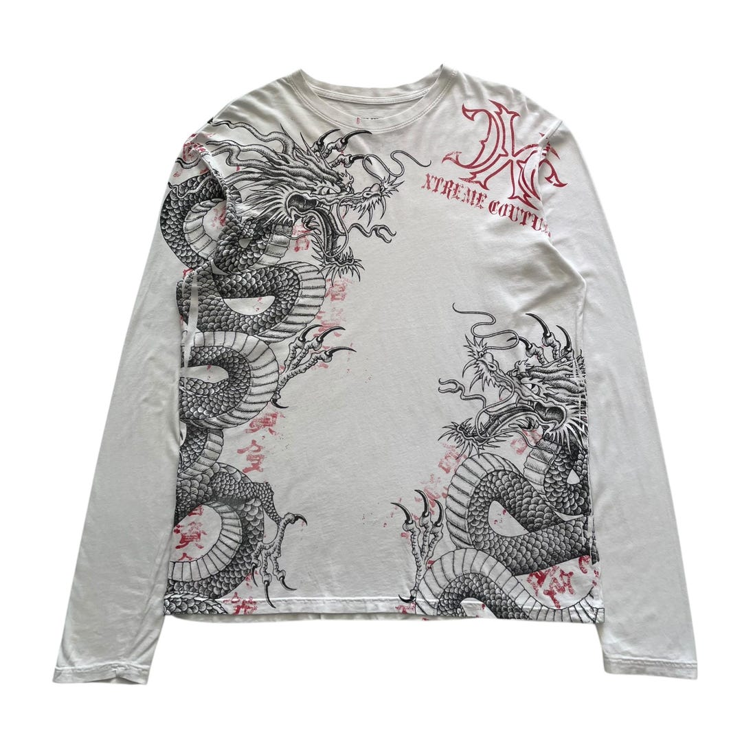 Xtreme Couture Dragon Grunge Cyber Y2K Style Long Sleeve - Etsy