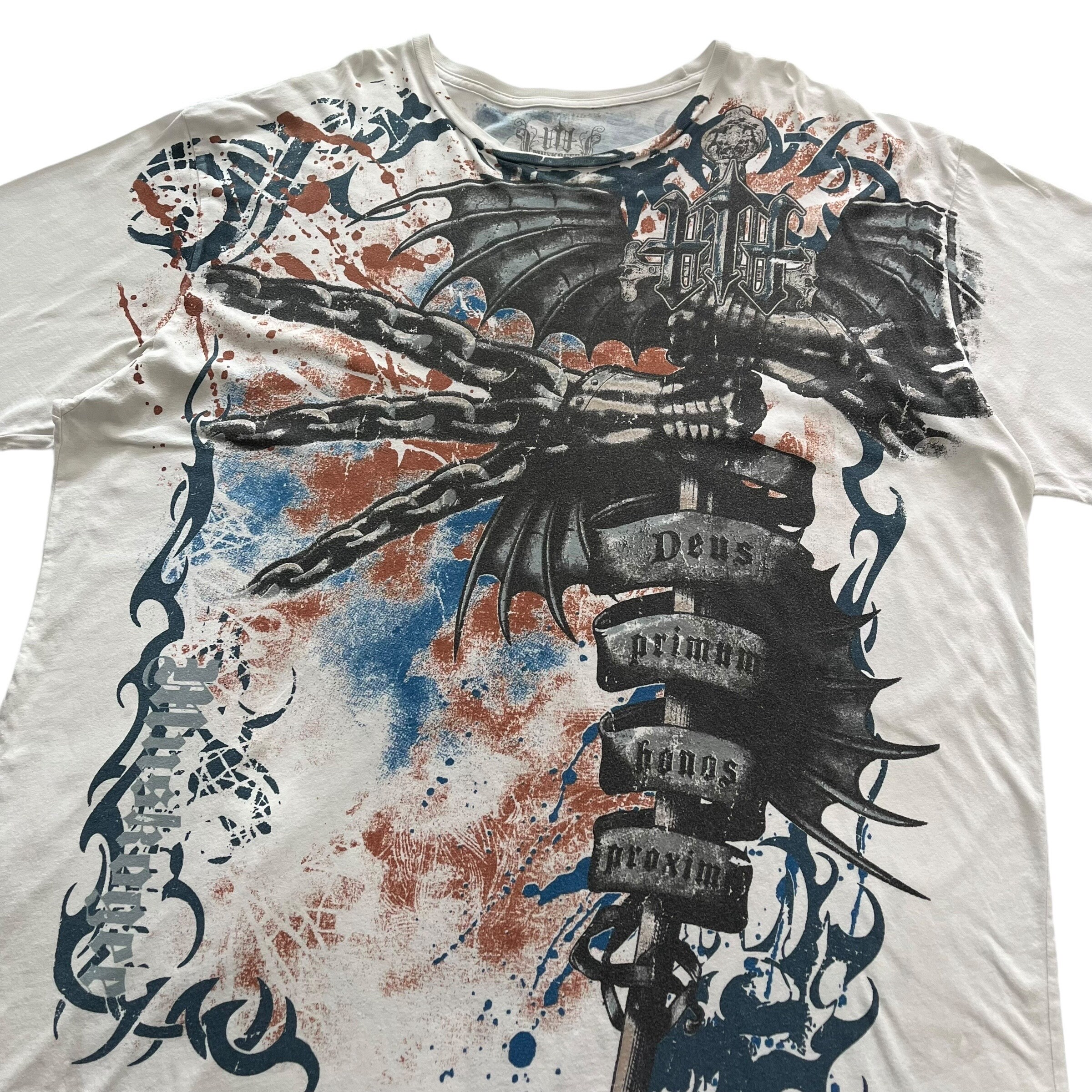 Muskogee Cross Wing Grunge Cyber Y2K Style T-shirt - Etsy