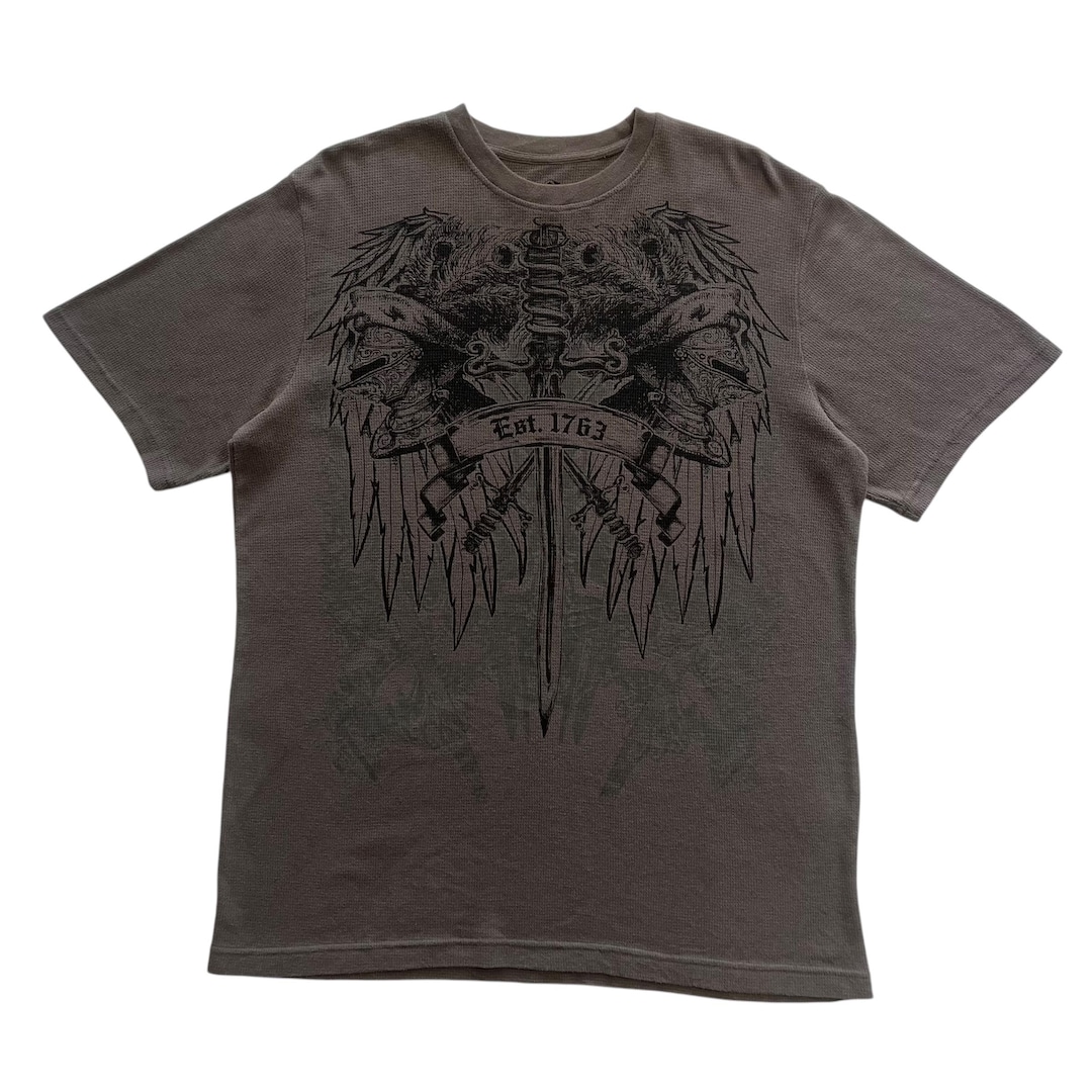 Destruction Sword Wing Grunge Cyber Y2K Style Thermal T-shirt - Etsy