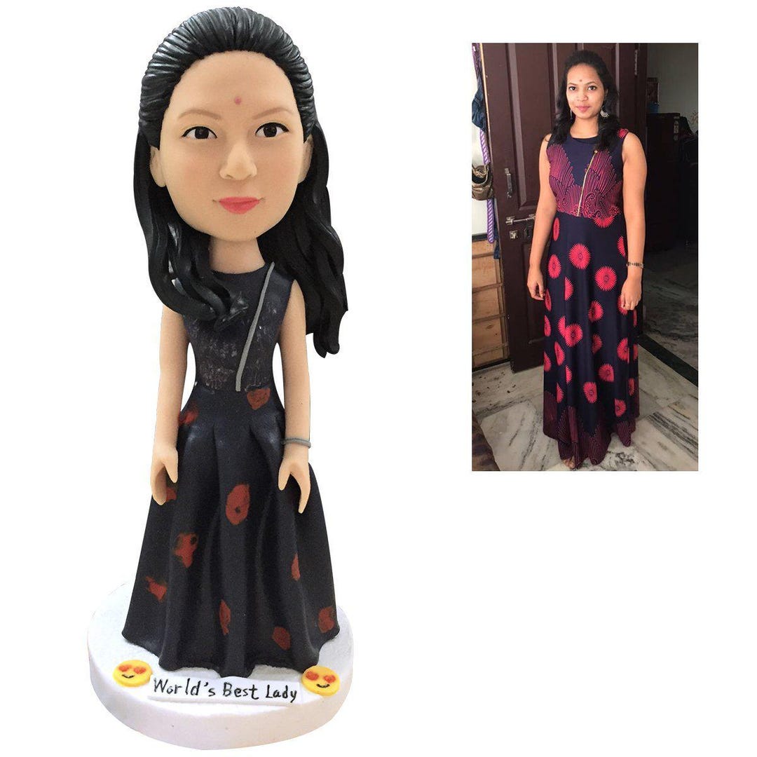 Fully Body Customizable 1 Person Custom Bobbleheads With Engraved Text ...