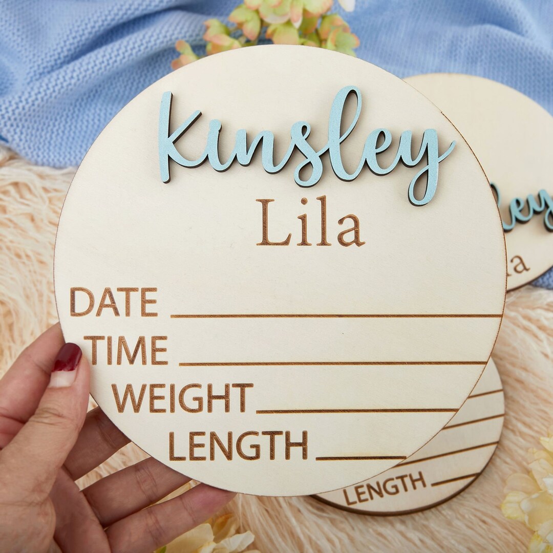 Custom Baby Arrival Announcement Sign, Baby Name With Birth Stats, Baby ...