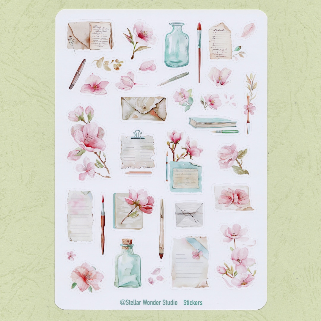 Sticker Sheet—blossom Notes: Letters Blooming With the Promise of ...