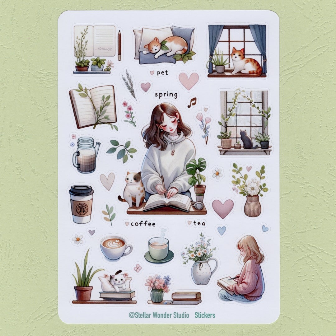 Sticker Sheet - Sweet Home | Girl | Happy | Spring | Holiday ...