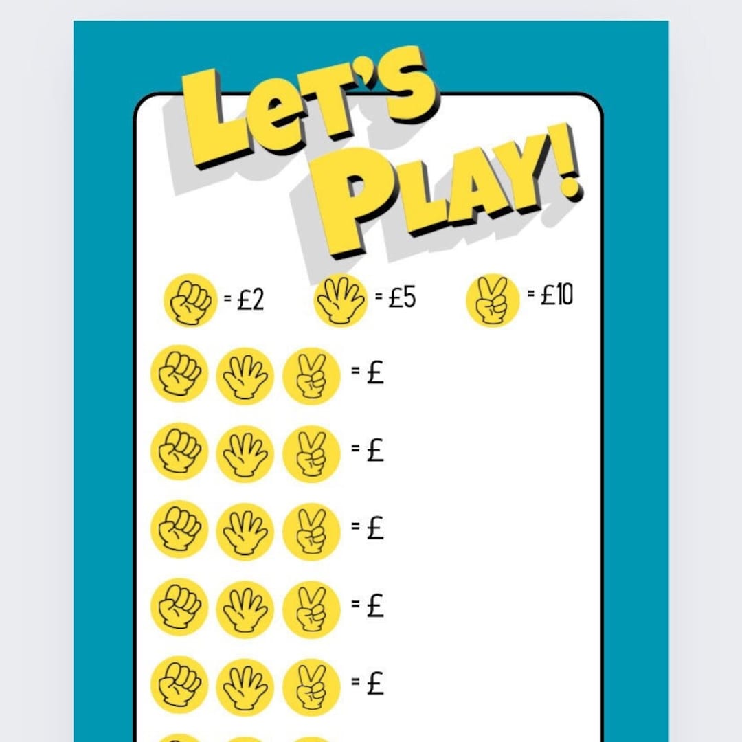Rock, Paper, Scissors Savings Game, Cash Stuffing, Budgeting - Etsy UK