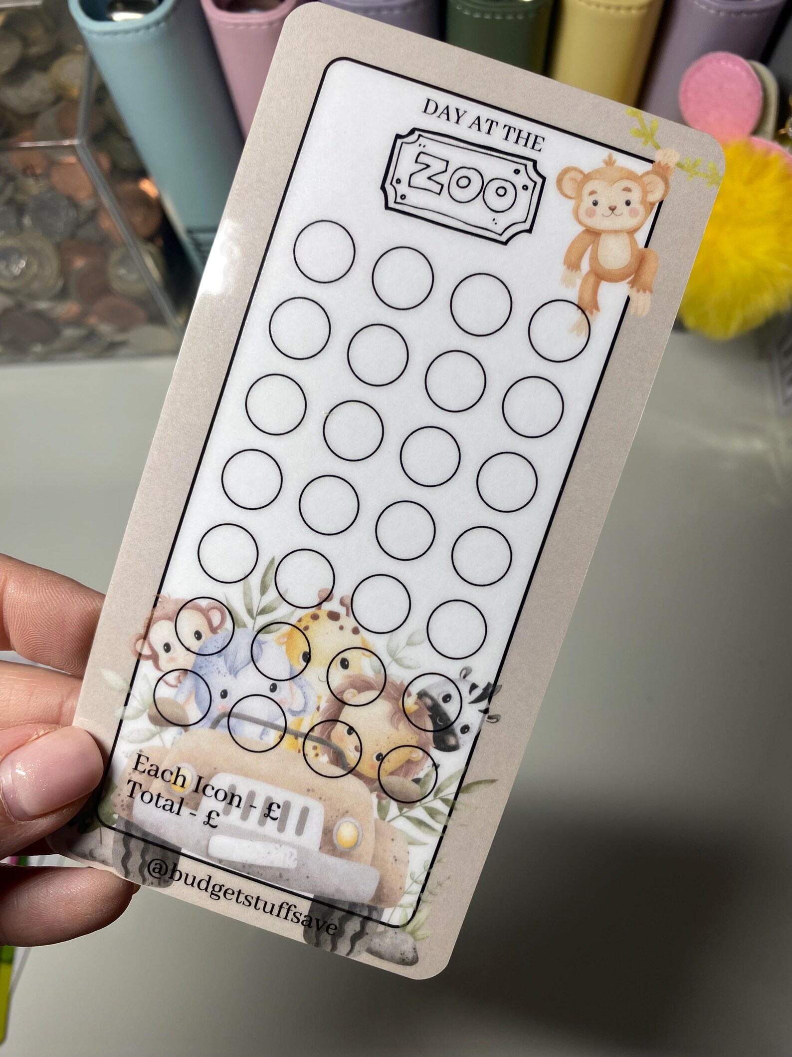 Zoo A6 Tracker and Zip Wallet, Cute Animal Design, Cash Stuffing - Etsy UK
