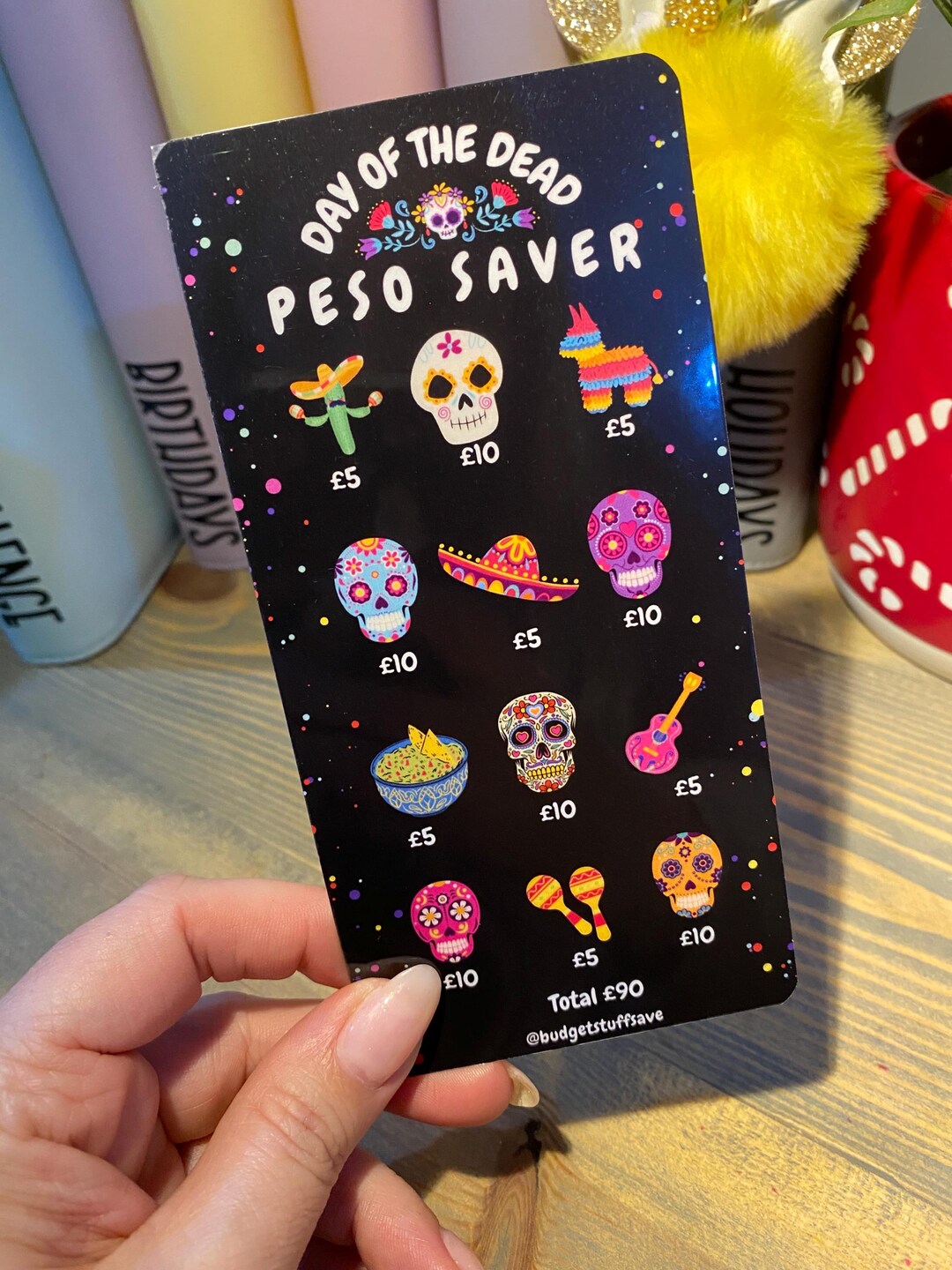 Day of the Dead Peso Saver, Cash Stuffing, Budget Binder Trackers, Save ...