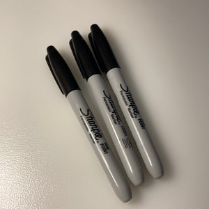 Set of 3 Black Sharpie Pens, Perfect for Cash Stuffing, Budgeting - Etsy UK