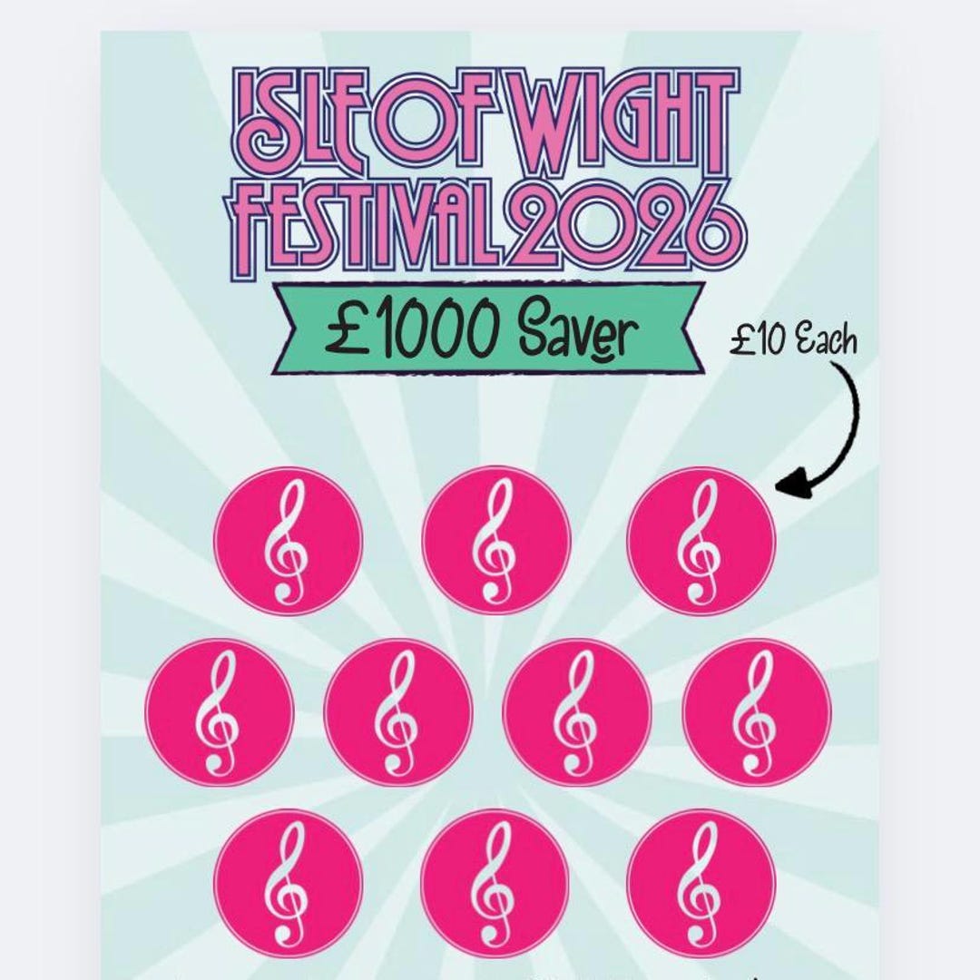 Isle of Wight Festival 2026 Savings Tracker and Wallet, Cash Stuffing ...