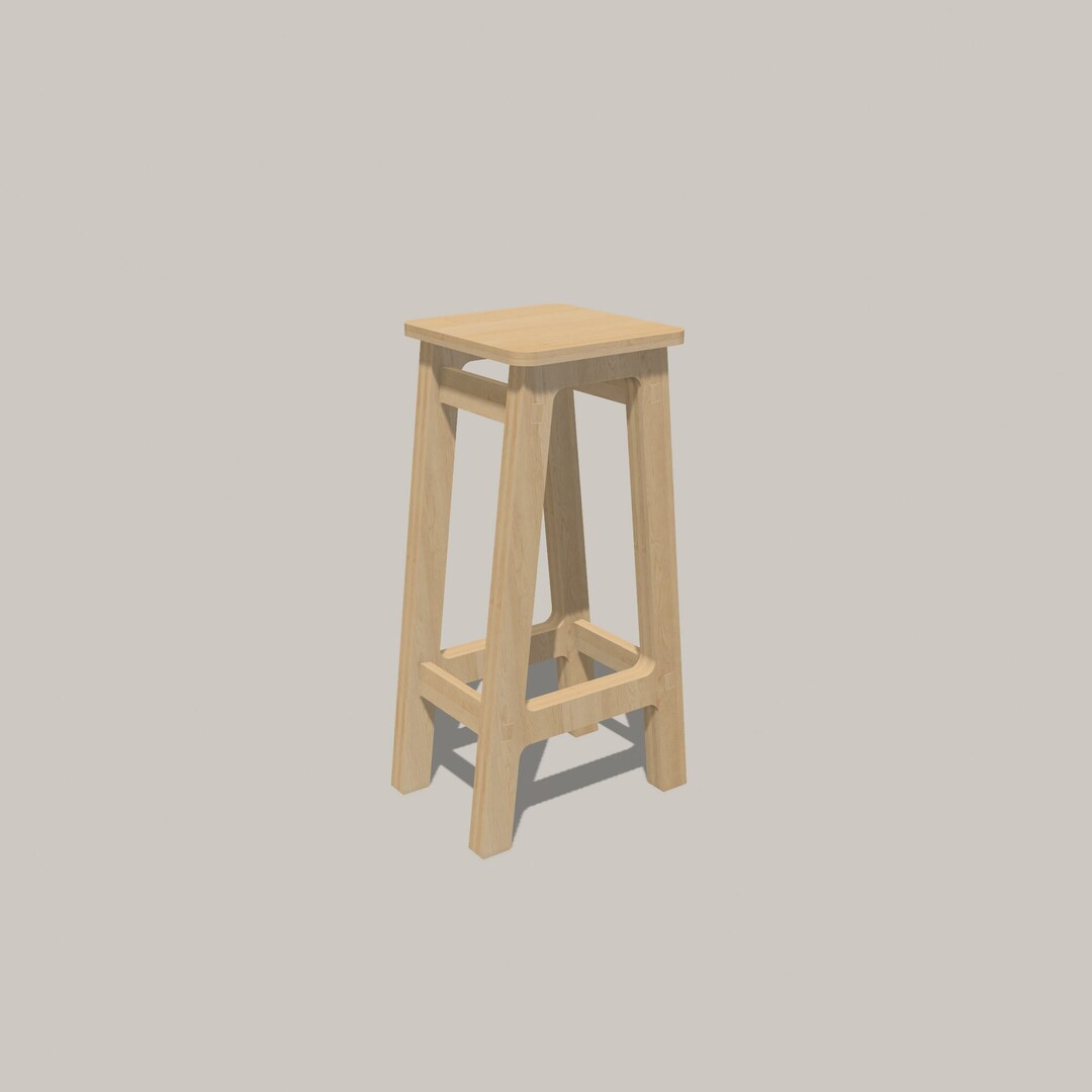 CNC Stool Plans | Plywood Stool Template (svg, Dxf, Pdf) - Etsy