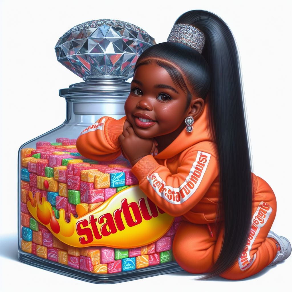 Sweet African American Candy Girl - Etsy