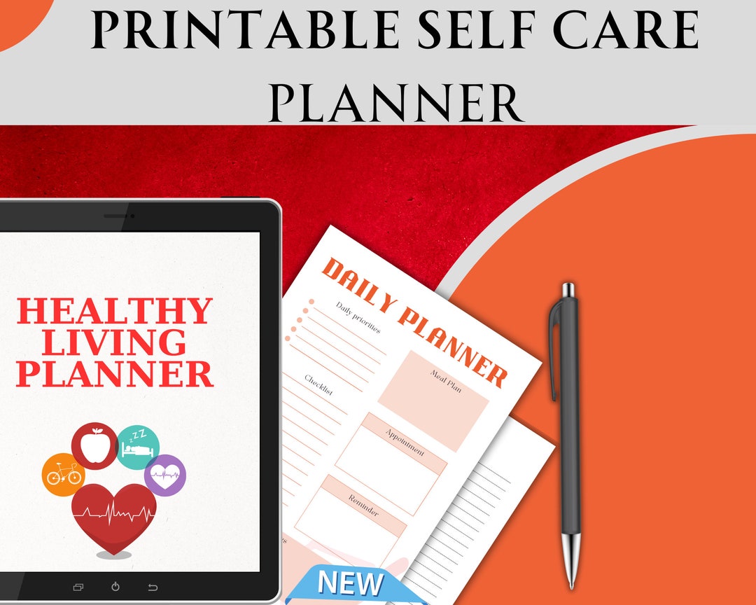Healthy Living Planner, Printable Planner, Health Journal, Daily Meal ...