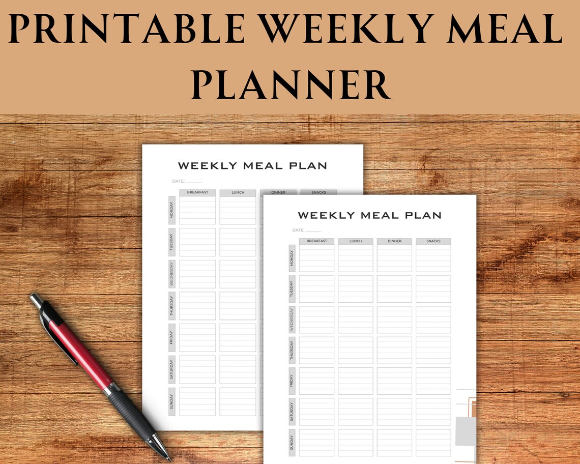 Weekly Planner Printable to Do List, Minimal Weekly Schedule, Weekly ...